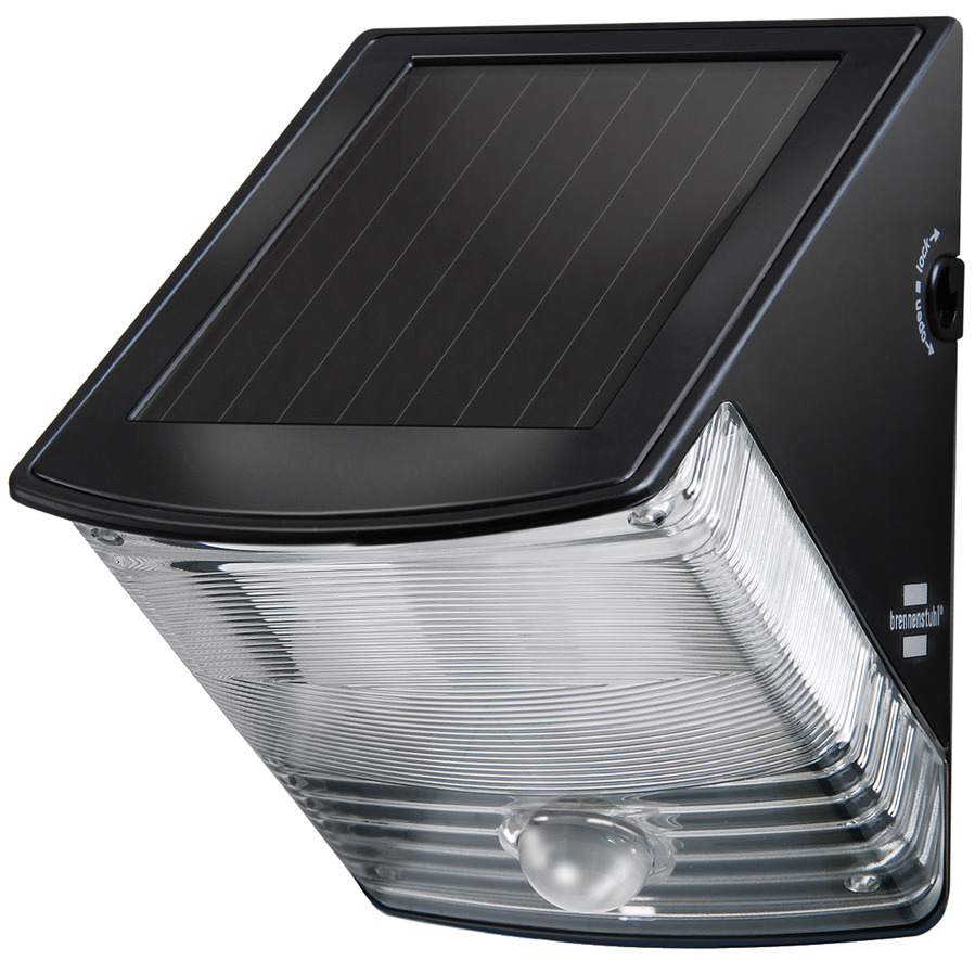 Solar LED wall lamp SOL 04 plus IP44 with infrared motion detector ...