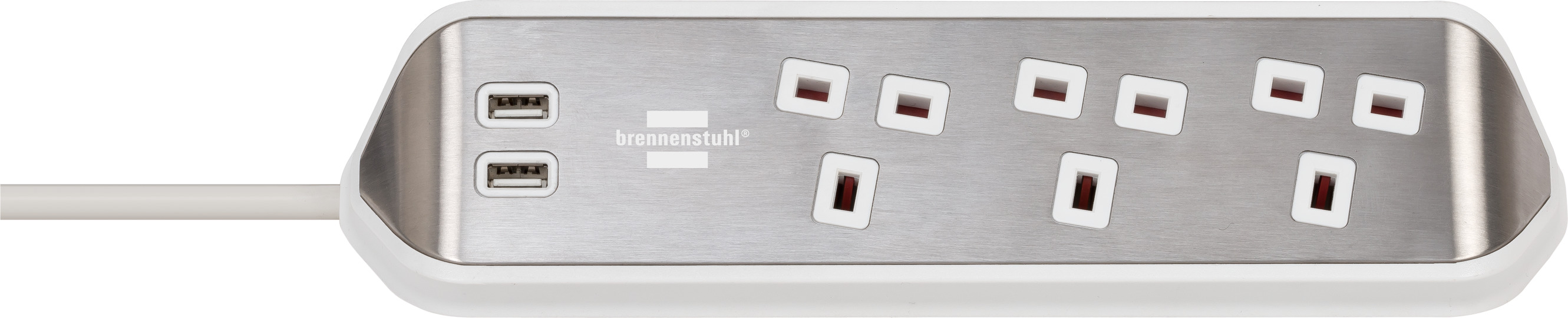 brennenstuhl®estilo corner extension lead with USB charging function 3 ...
