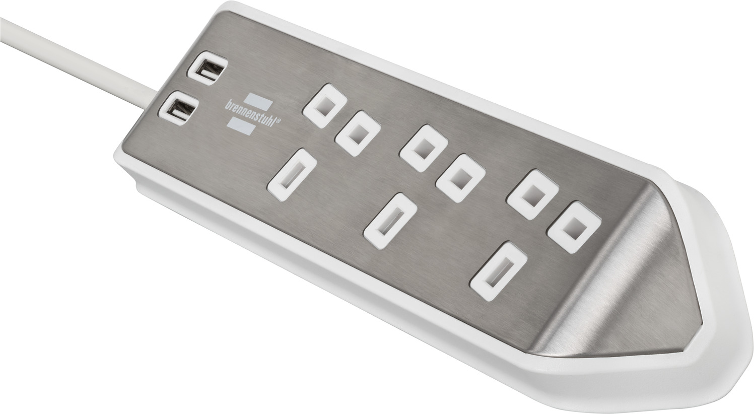 brennenstuhl®estilo corner extension lead with USB charging function 3 ...
