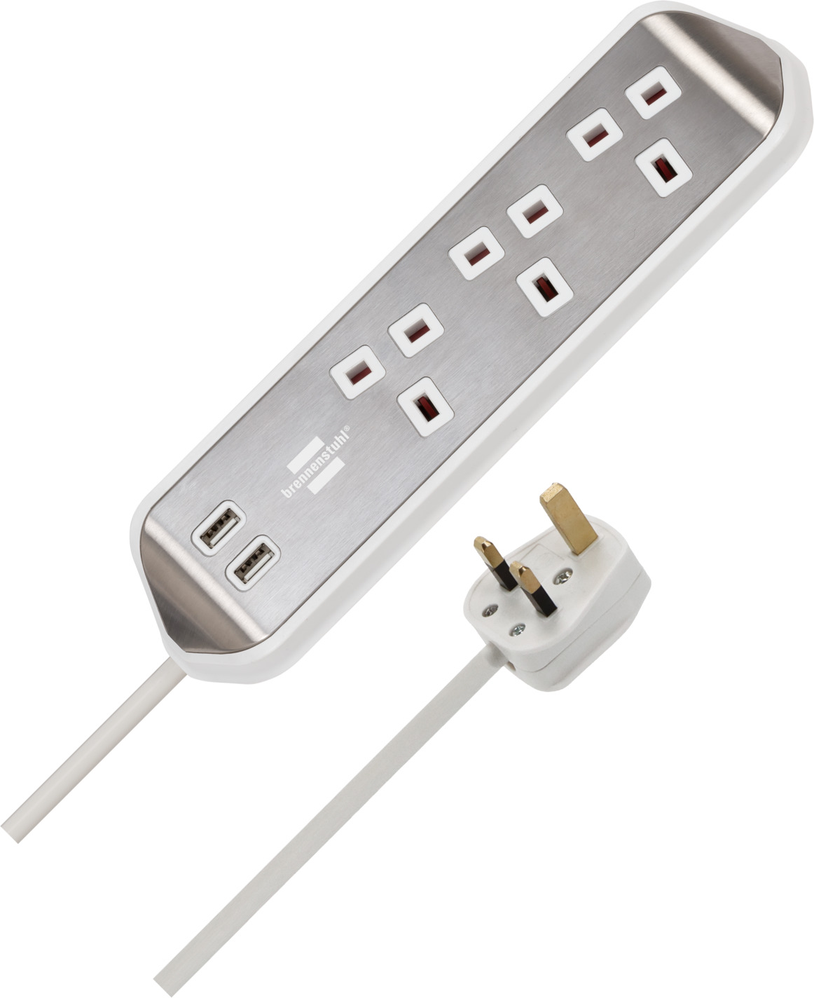 brennenstuhl®estilo corner extension lead with USB charging function 3 ...