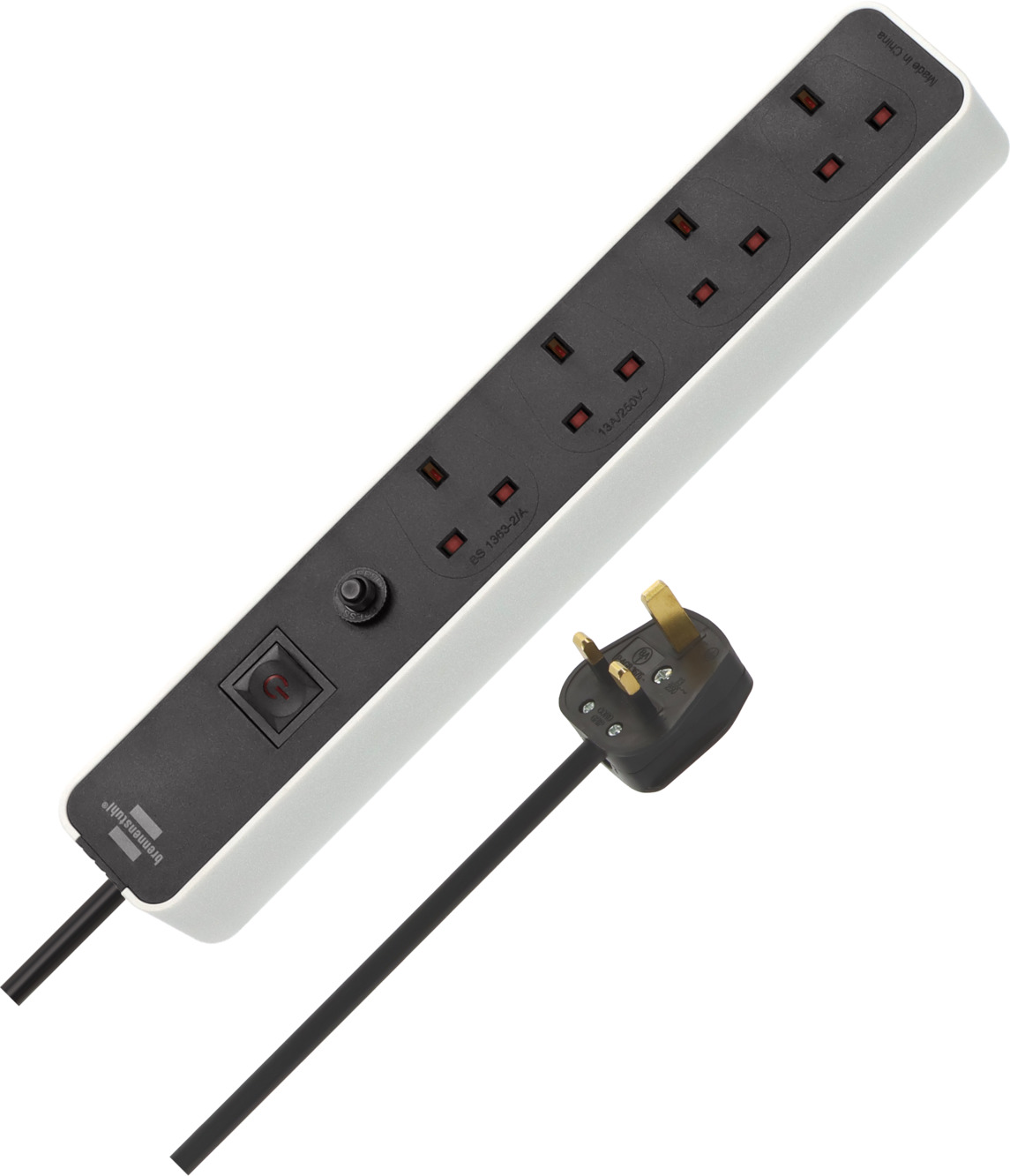 Ecolor FB Extension Lead With Safety Fuse Reset Button 4-way 3m H05VV-F ...