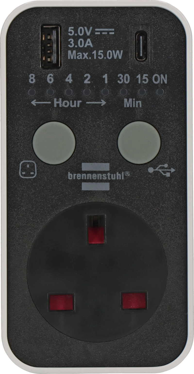 Digital countdown timer with USB A and USB C white/black *GB ...